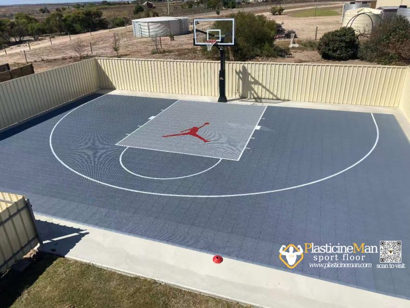 Outdoor Small Backyard Basketball Court Flooring - PlasticineMan
